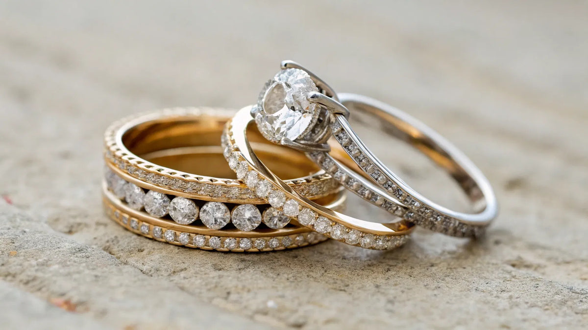 How to Stack Wedding Band and Engagement Ring | diamondsbyuk